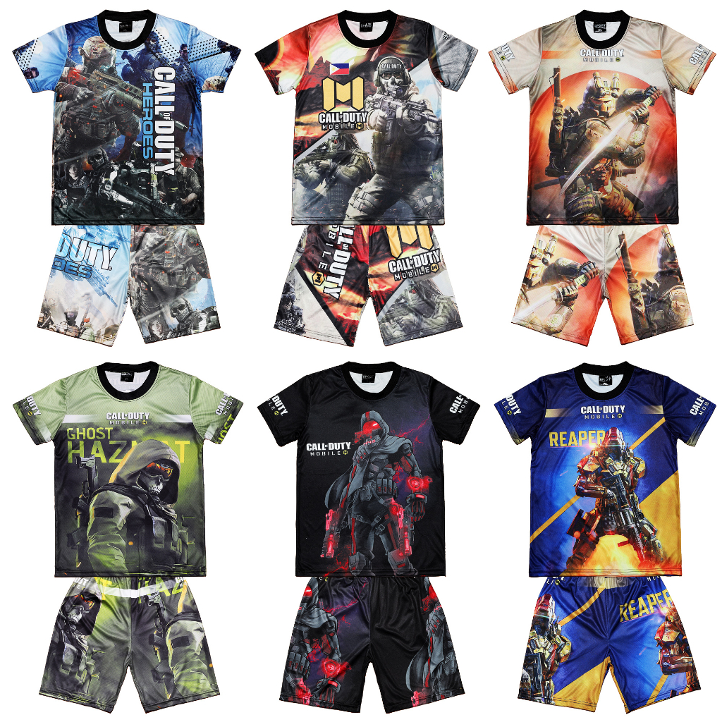 Kids Terno Call of duty Jersey Shorts for Kids Boy [5-12 Years Old ...