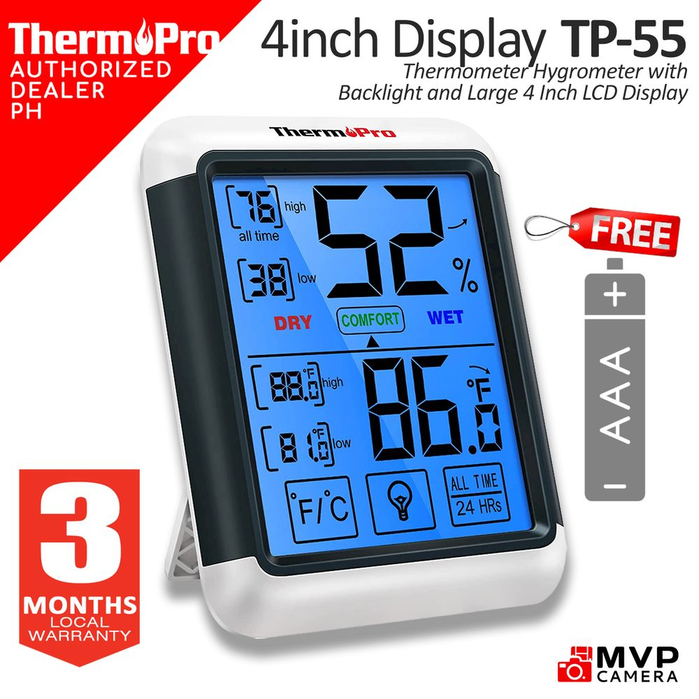 [AUTHENTIC] THERMOPRO TP-55 TP55 TP 55 Digital Temperature Humidity ...