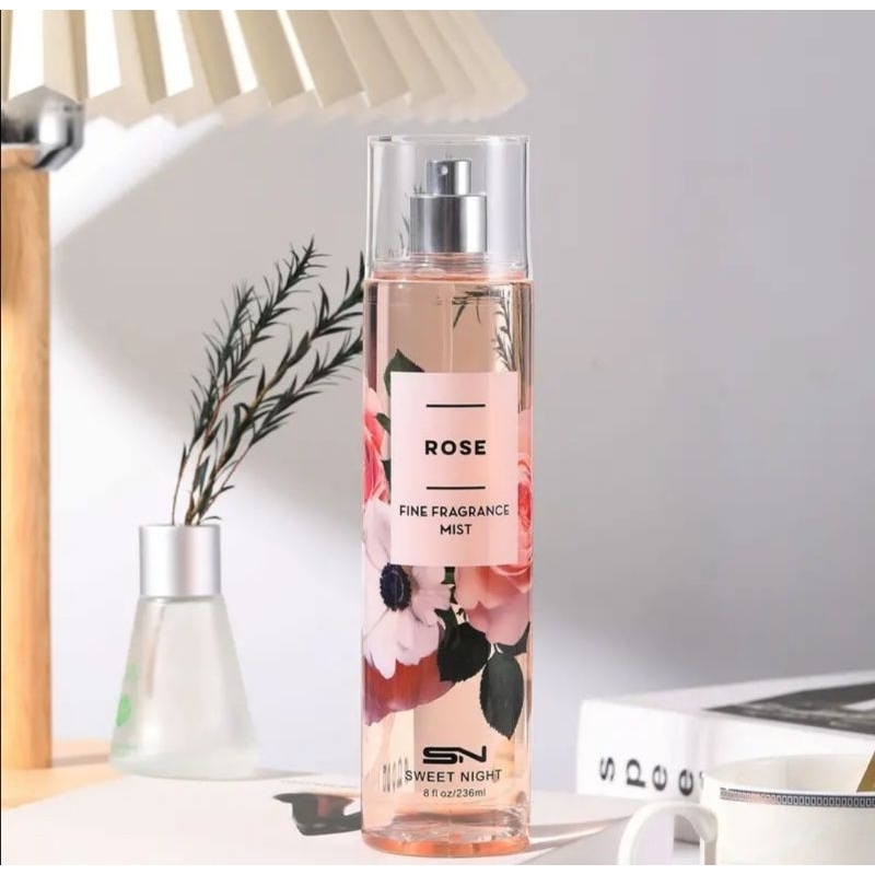 Sweet Night Signature Rose Perfume Fragrance Body Mist 236ML | Shopee ...