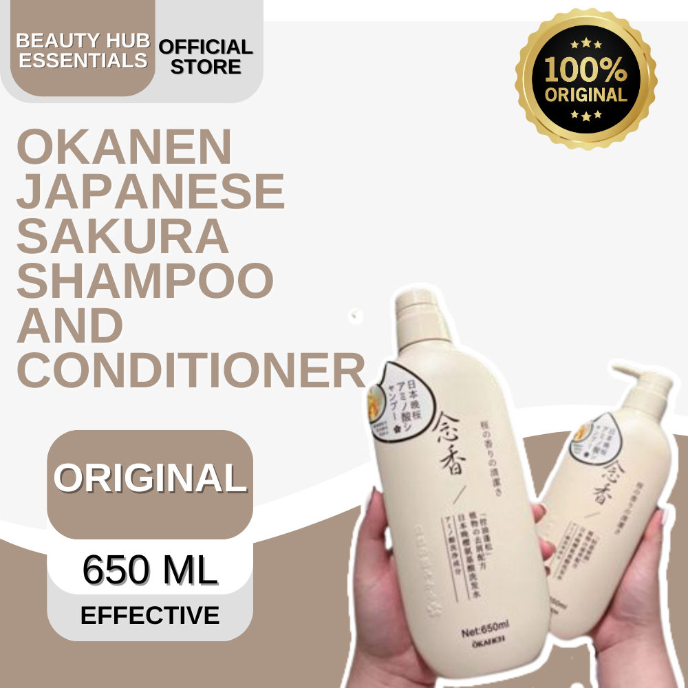 OKANEN Shampoo Conditioner Japan Sakura Hair Treatment Shiny Healthy ...