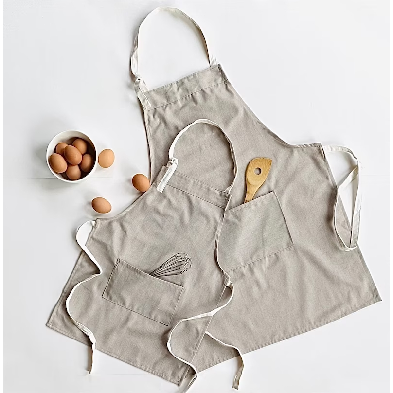 Kids Cooking Pinafore Adjustable Apron Set 100% Cotton - Adult ...
