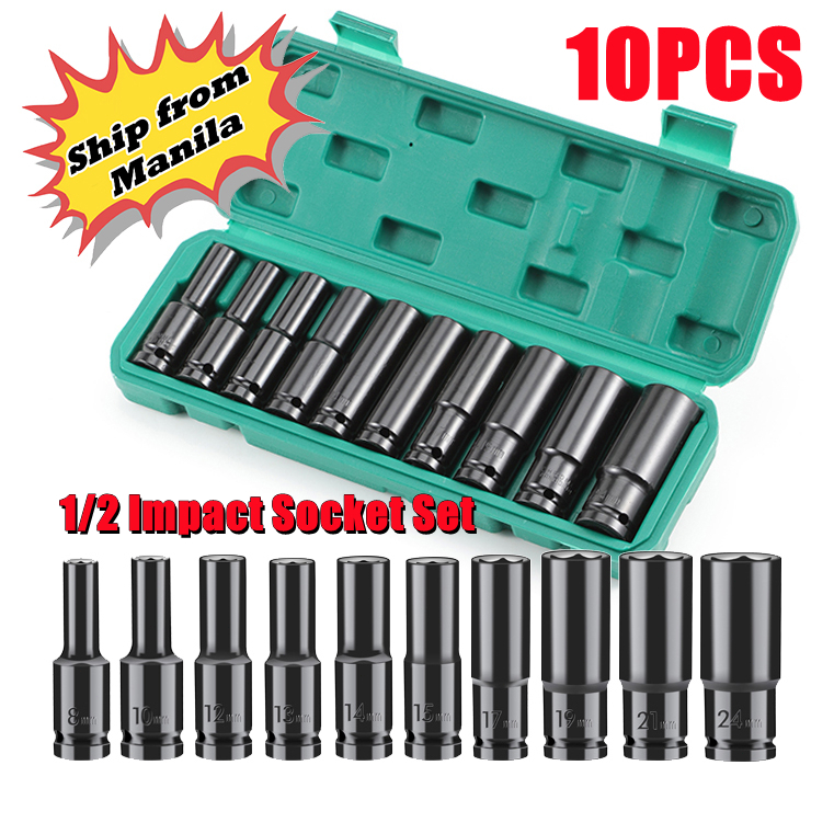 1/2" Drive Master Impact Socket Set Metric (8-24 mm) Sizes 1/2 Impact ...