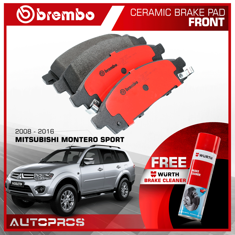 BREMBO P54038N Front Brake Pads Ceramic for Mitsubishi Montero Sport ...