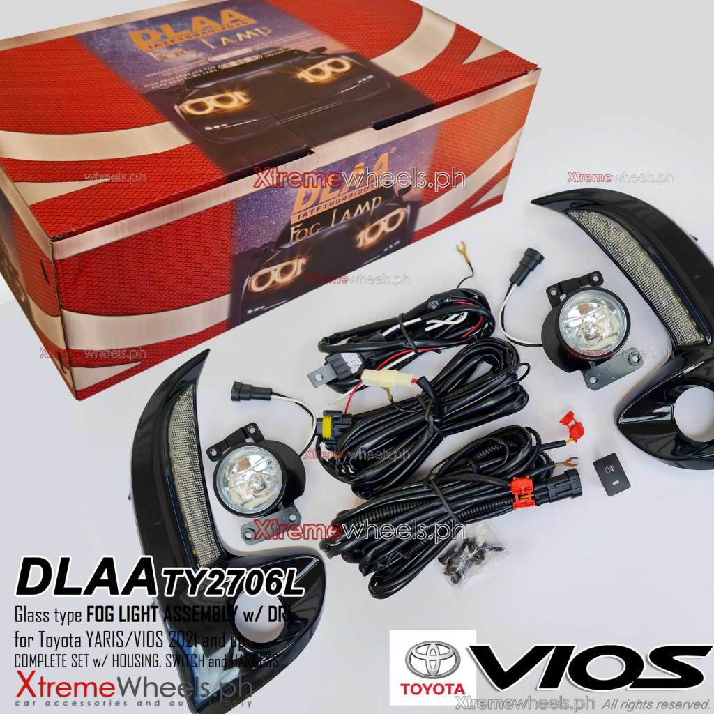 VIOS / YARIS 2021 -2025 Fog Light with DRL DLAA WATER PROOF FOG LIGHT ...