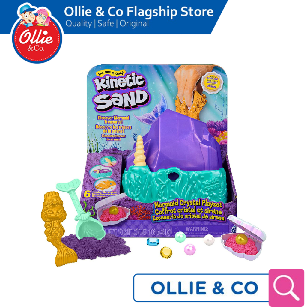 Kinetic Sand Mermaid Crystal Playset Arts & Crafts Toys for Kids Ages 3 ...