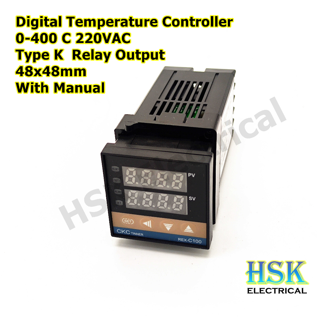 REX C100 Digital Temperature Controller 0-400 C Type K 220VAC | Shopee ...