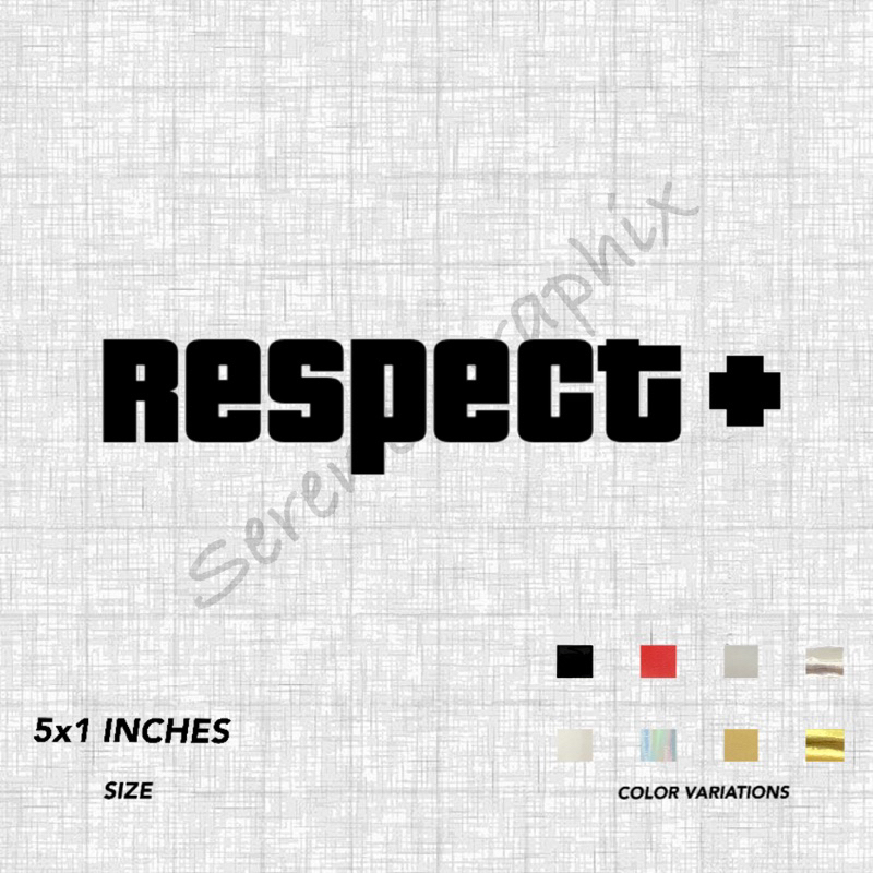 GTA Respect Sticker - Waterproof Cut Out Sticker | Shopee Philippines