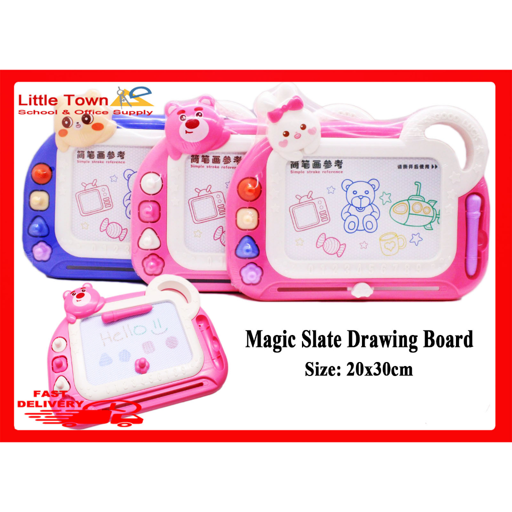 Magic Slate Drawing & Writing Board size 20x30cm | Shopee Philippines