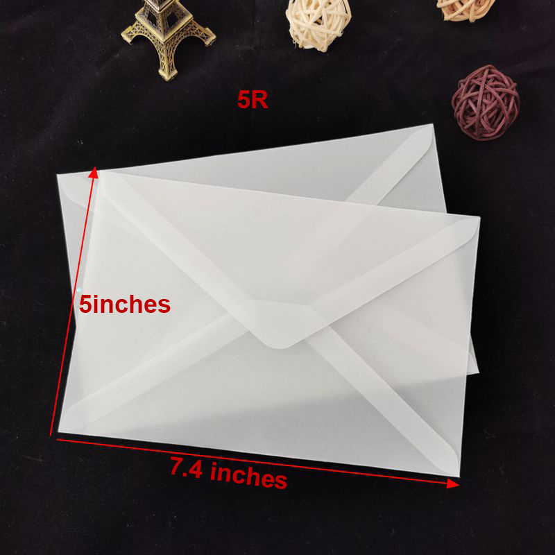 10PCS wholesale Transparent envelope for invitations 5R 4R 3R Christmas ...