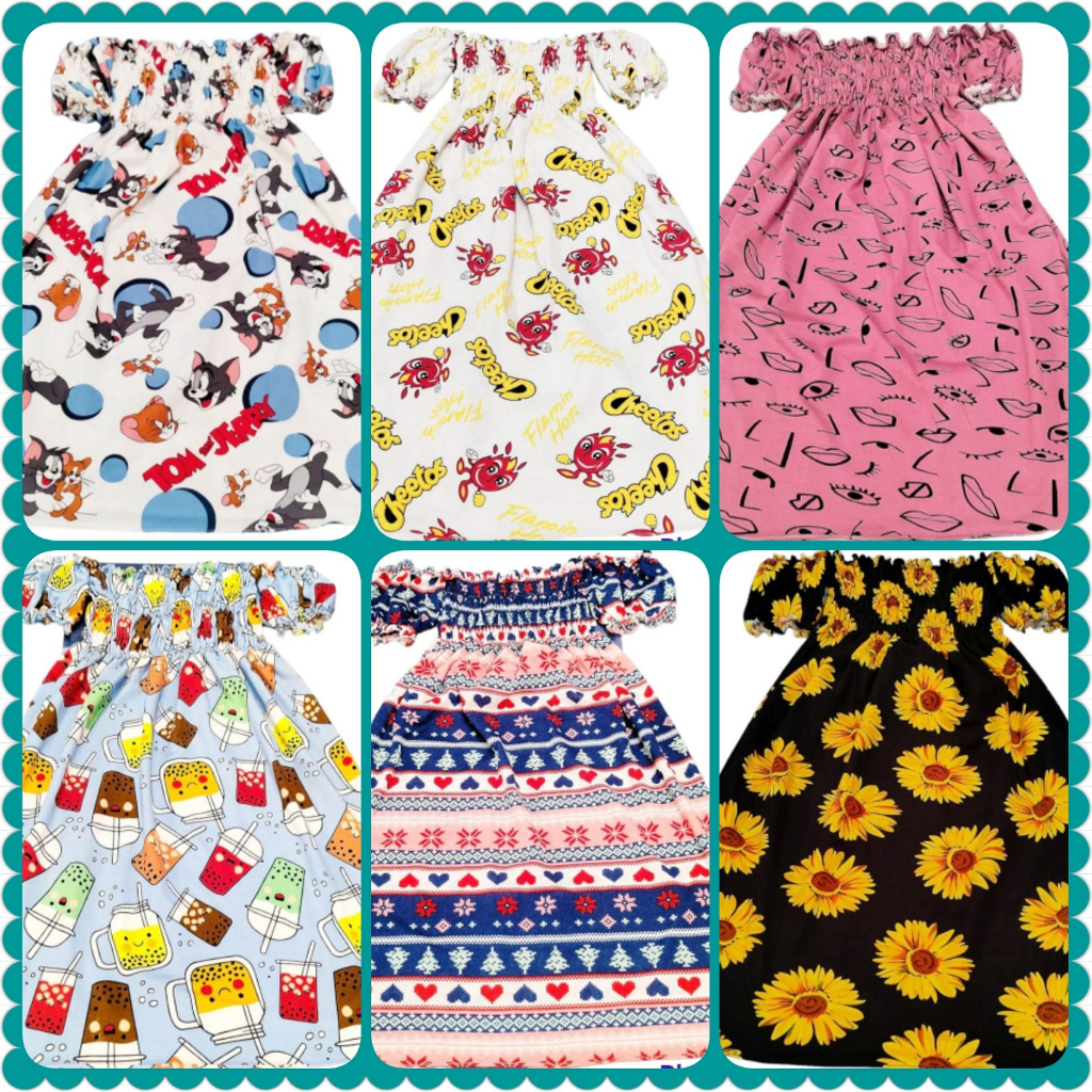 DASTER PAMBAHAY FOR KIDS I PUFF SMOCKING DRESS I MINI DRESS I SMOCKED ...