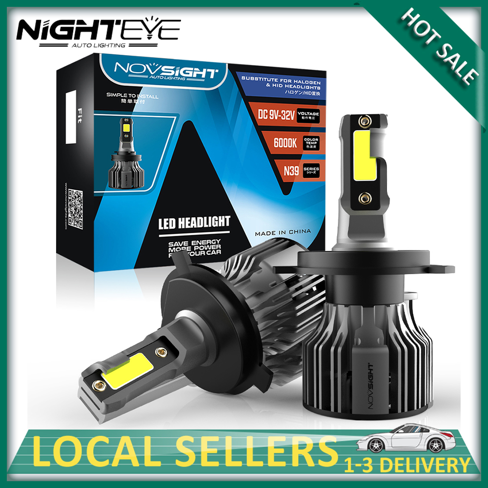 Novsight N39 9005 9006 H4 H7 H11 Mini Designed LED Headlight Light Bulb Fog Lamp 72W 10000LM ...