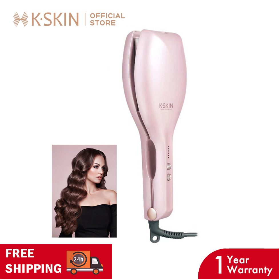 K.SKIN mermaid curler hair lron 40mm 2 Barrels curling Iron Hair Waver ...