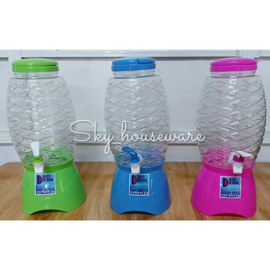 NEW BIO DRINK Pineapple Bio Drink Water Jug Container with Faucet (5 ...