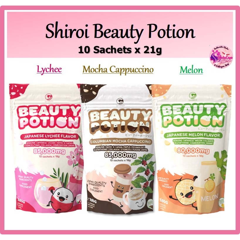 Shiroi Beauty Potion Health Drink with Collagen and Glutathione Lychee ...