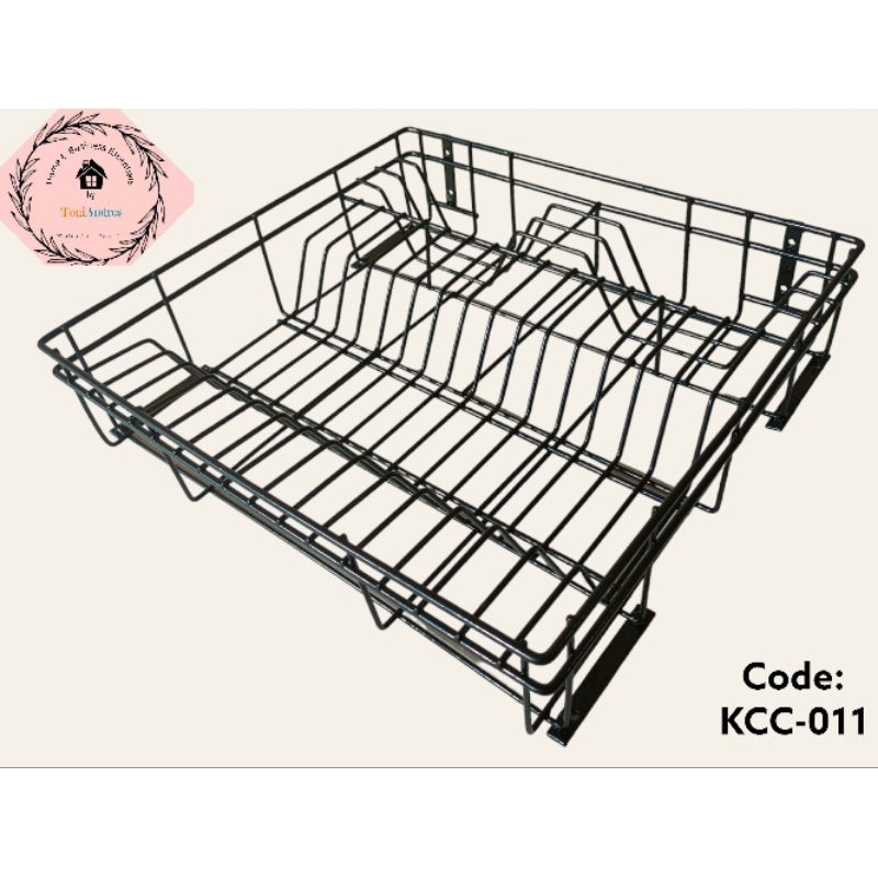 (KC-011) Cabinet Pull out Plate Holder Dish Drying Rack Kitchen Wall ...