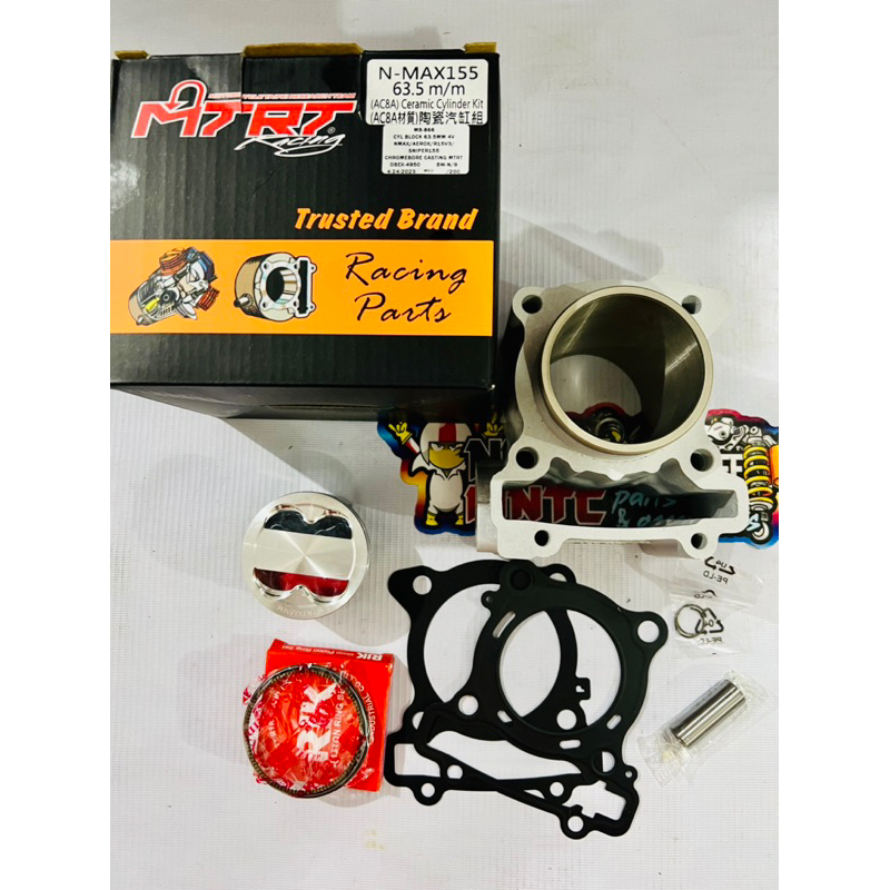 MTRT 63.5mm CHROME BORE CERAMIC BLOCK CASTING PISTON KIT NMAX155 ...