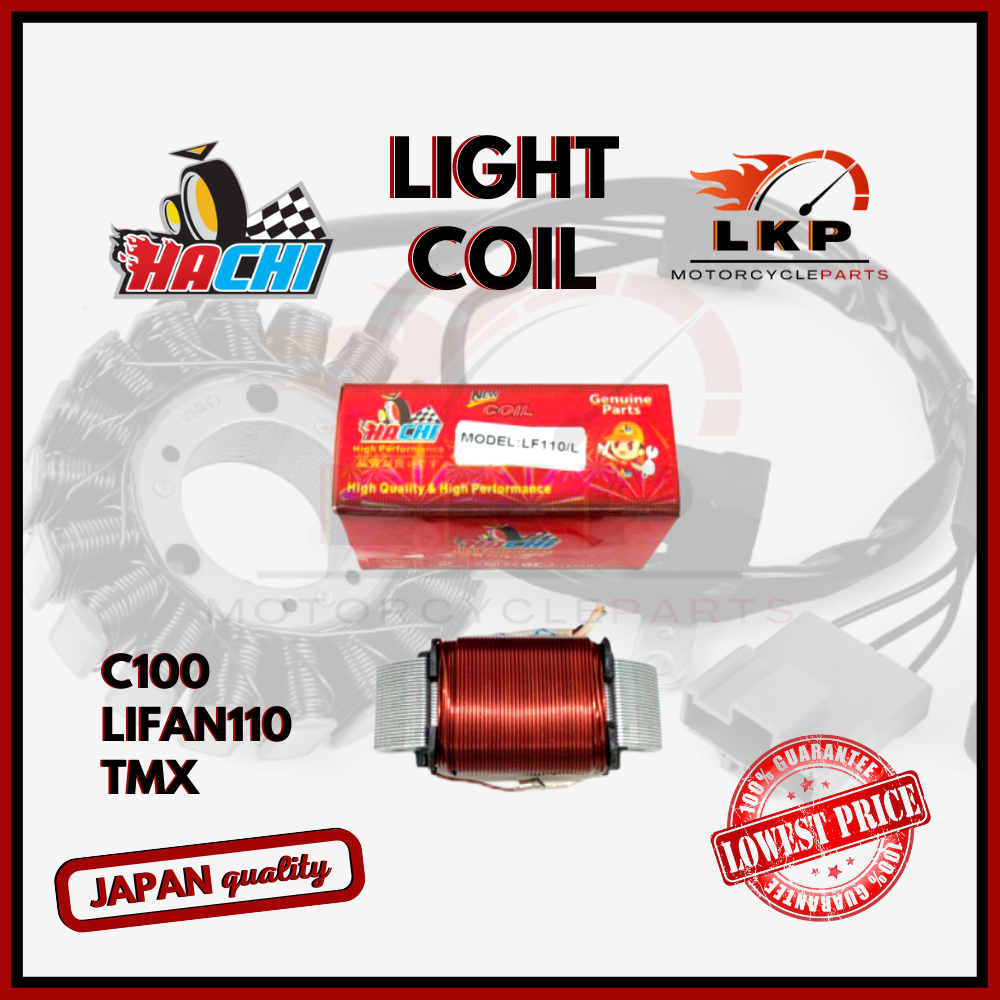 HACHI MOTORCYCLE LIGHT COIL C100 / LIFAN110 / TMX MOTORCYCLE PARTS ...