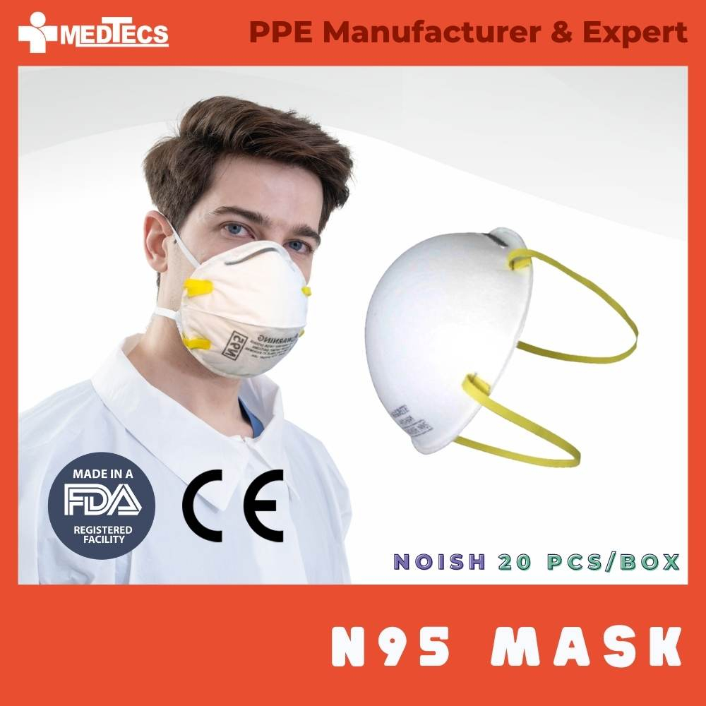 NIOSH Certified CHOBS 9500-N95 Pre-Formed Cone Particulate Respirator ...