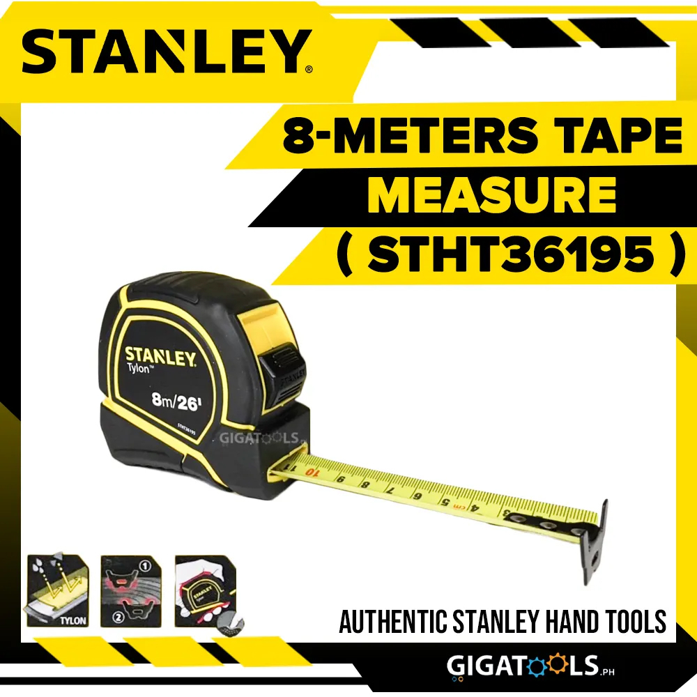 Stanley Tylon Bi-Material Steel Tape Measure 8 Meters ( 8 METERS ...