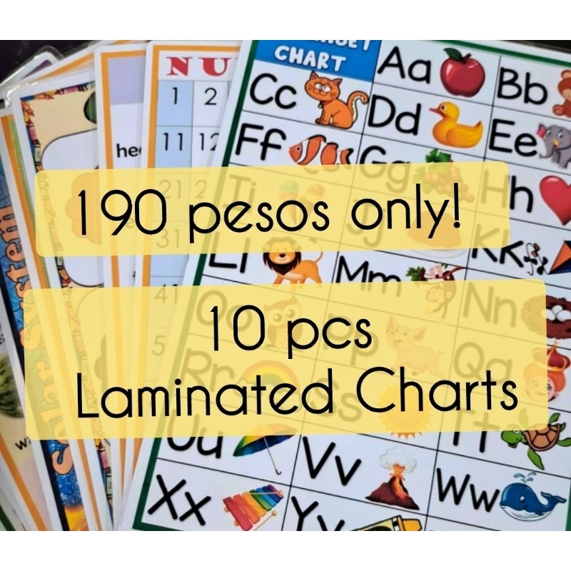 10 pcs Laminated Charts A4 SIZE BUNDLE | Shopee Philippines