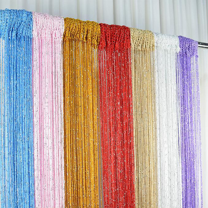 JMD Glittering Curtain Plain String Curtain Home & Party Decoration ...
