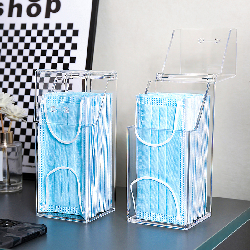 Transparent Clear Disposable Mask Storage Holder Organizer Box Creative ...