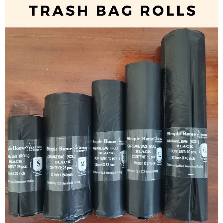 Trash bag Garbage bag Black (Small/Medium/Large/XL/XXL) | Shopee ...