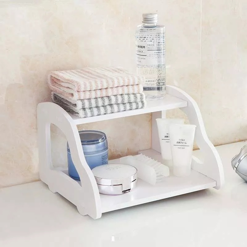 Storage Box Double Floating Shelf Wooden Wall Mounted Wifi Router Shelf ...