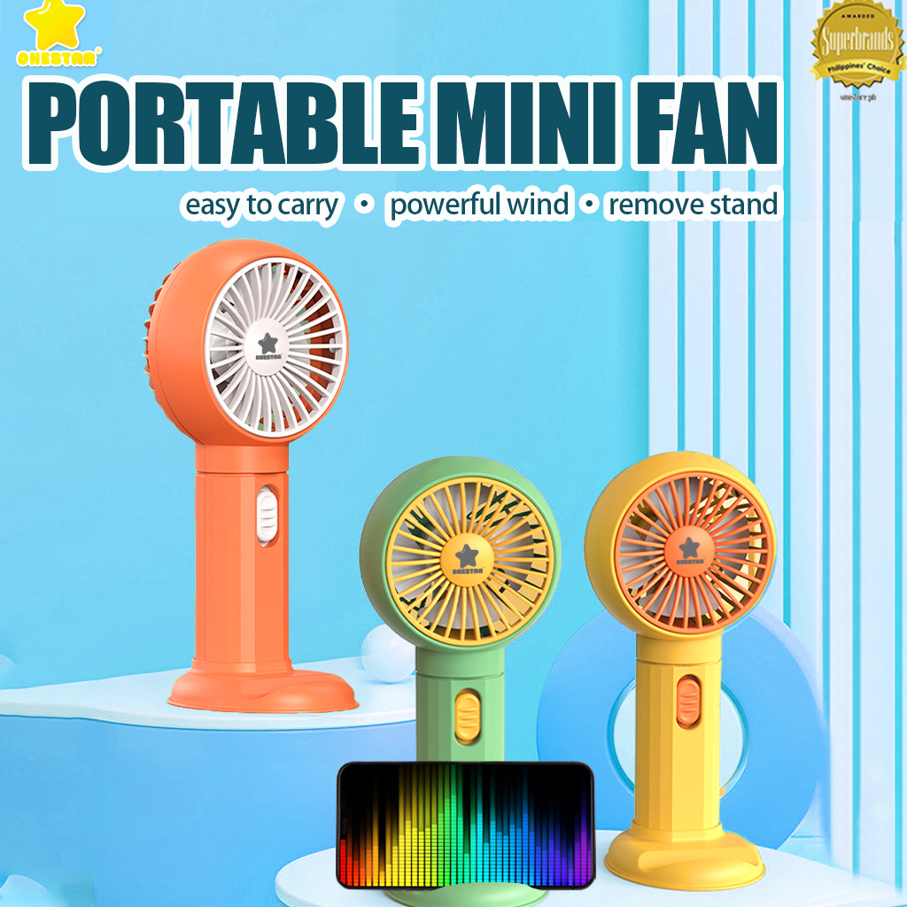 Rechargeable Portable Fan Phone Stand Mini Handy Fan Pocket Size USB ...