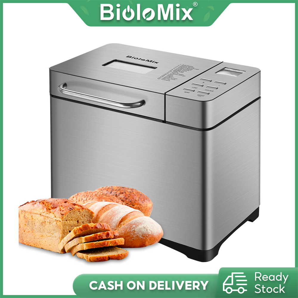 Biolomix Stainless Steel 1KG 19-in-1 Automatic Bread Maker 650W ...