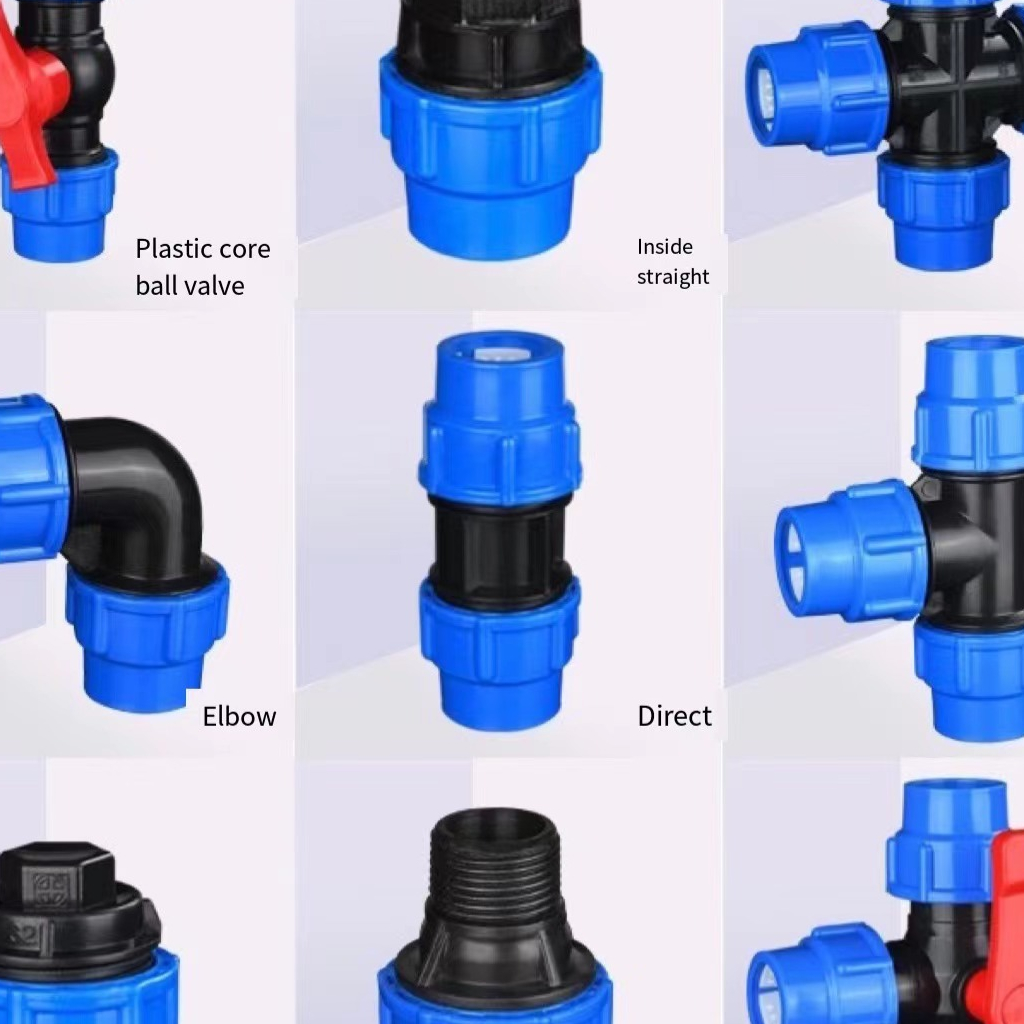 2 63mm Pe Compression Fittings Pe Coupling Pe Tee Pe Elbow Pe