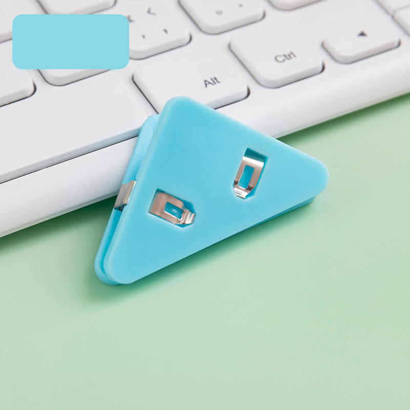Portable Colorful Binder Clip Paper Clip Transparent Triangle Clip ...