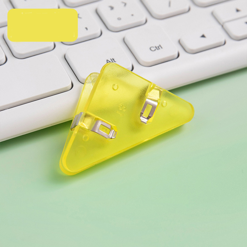 Portable Colorful Binder Clip Paper Clip Transparent Triangle Clip ...