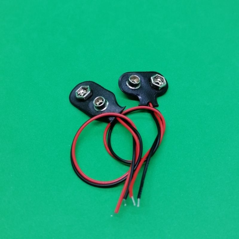 1PC 9V BATTERY SNAP / CAP CONNECTOR 15CM WIRE T TYPE OR I TYPE | Shopee ...