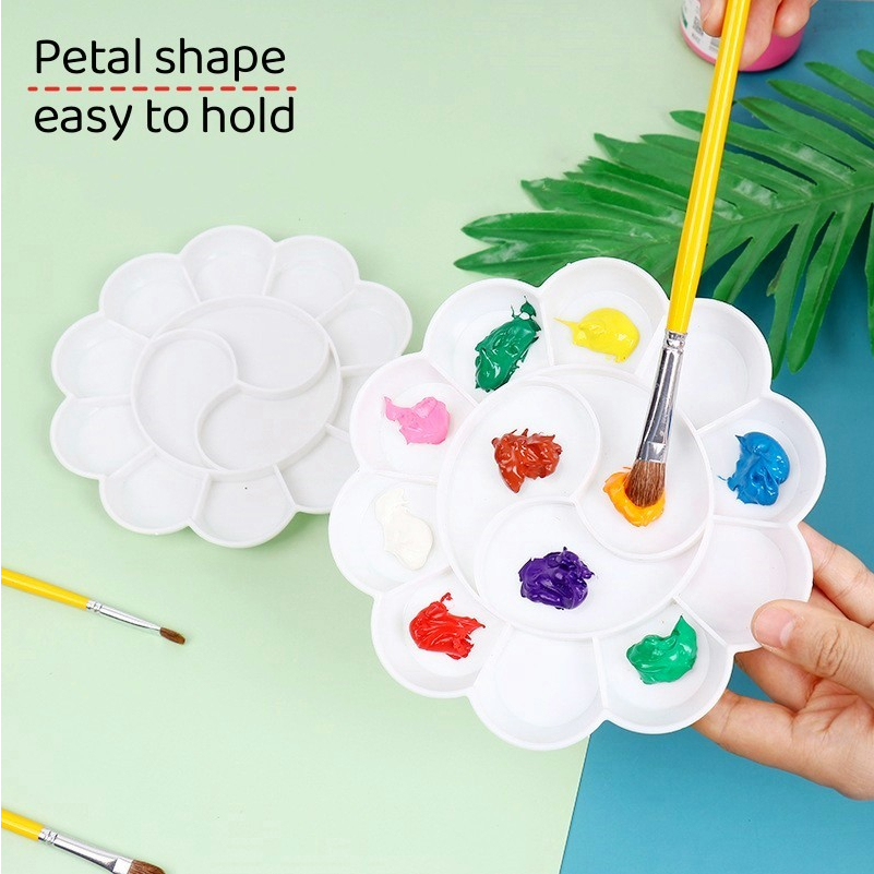 Watercolor Paint Palette Plastic pigment Plate box Coloring Mixing ...