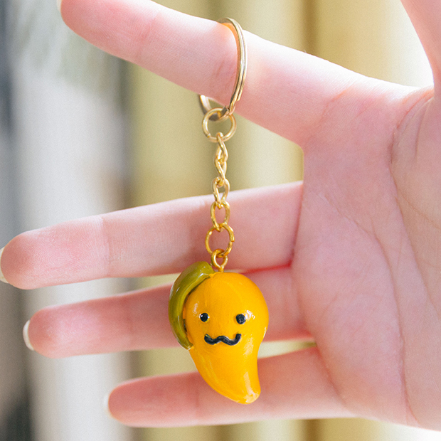 Mangga Atbp. x gellybee_ Handmade Clay Mango Keychains | Shopee Philippines