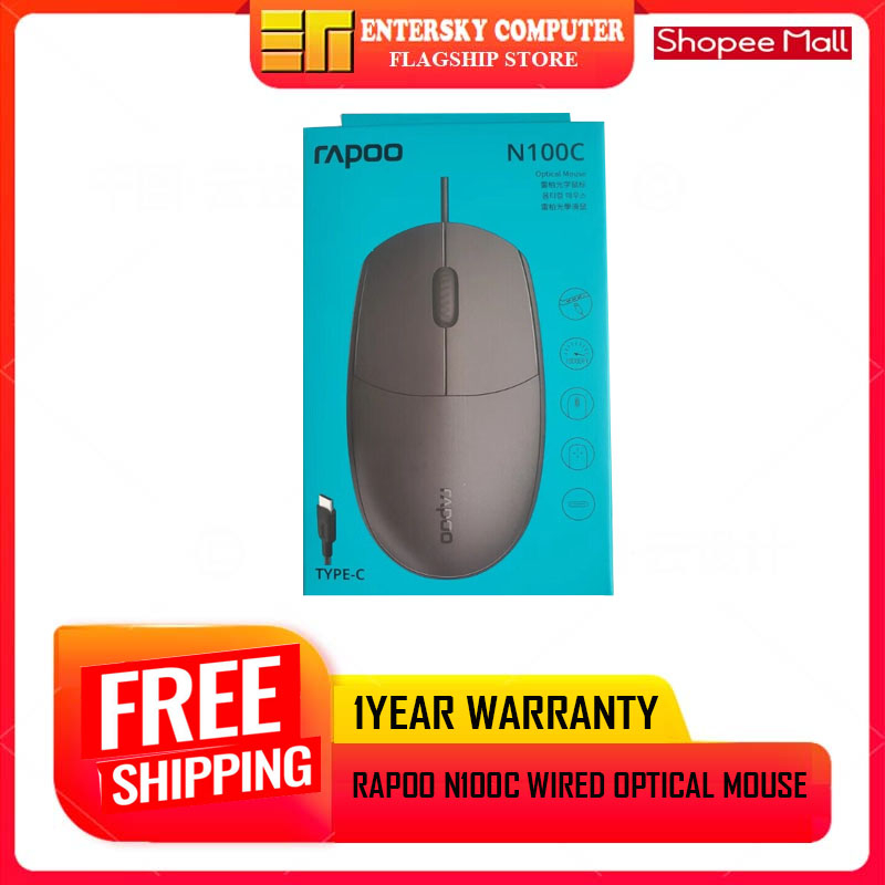 Rapoo N100C Type-C Wired Mouse | Shopee Philippines