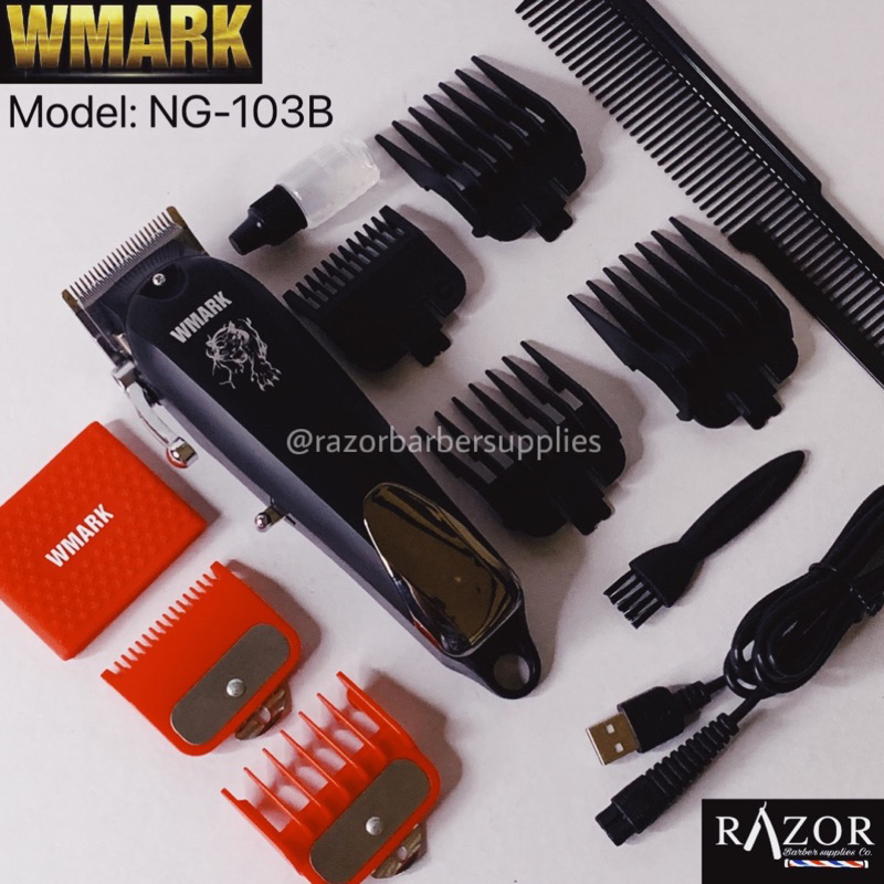 New Model!Wmark NG 103B Professional Cordless Hair Clipper Black Razor ...