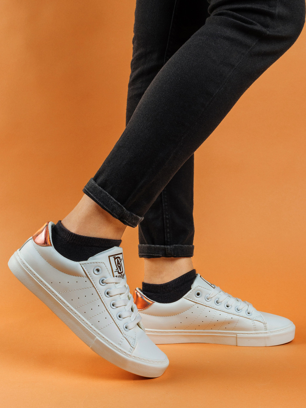 JARA Mariah White RoseGold Walking Casual Shoes | Shopee Philippines