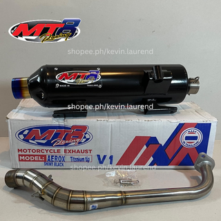 MT8 Pipe AEROX 155 V1 | Stainless tip / Black Tip V3 / Ratlook | Aerox ...