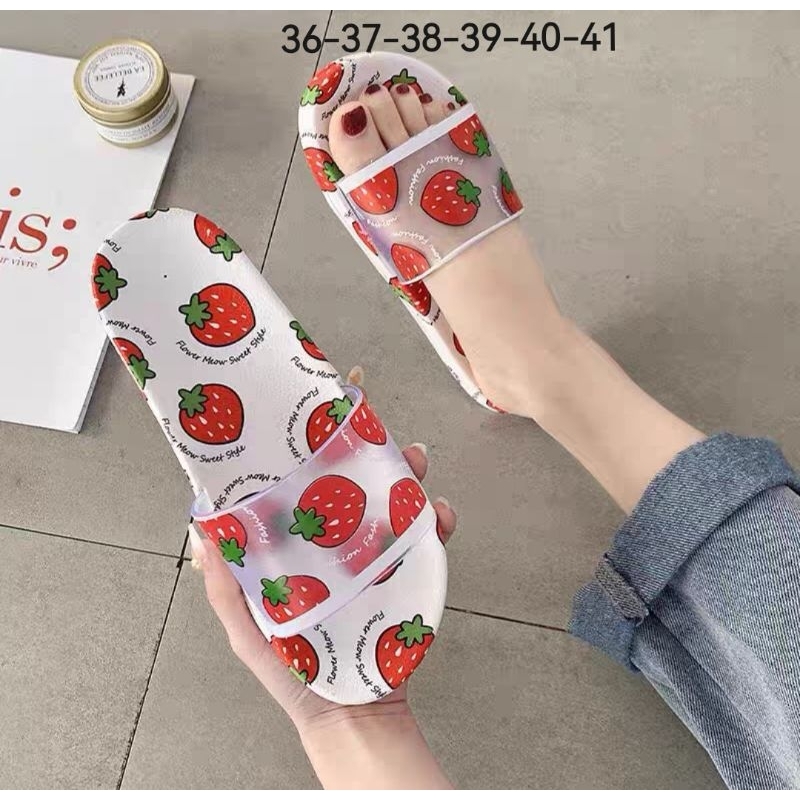strawberry Word slippers rubber slipper | Shopee Philippines