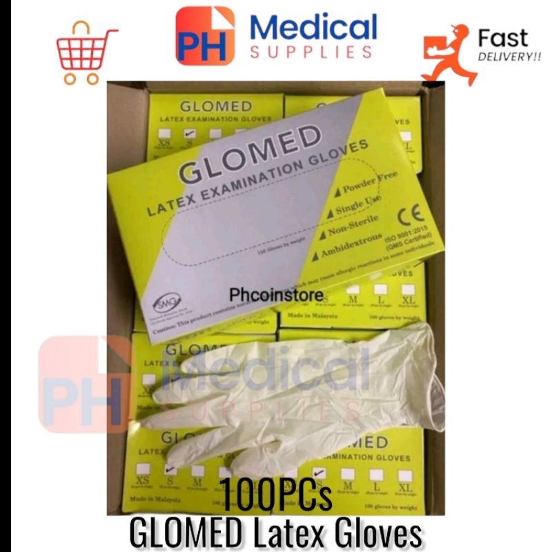 ( Glomed | Indoplas | Hcd | Great Glove) LATEX Examination Gloves and Other BRANDS | 100 Pcs | 1 ...