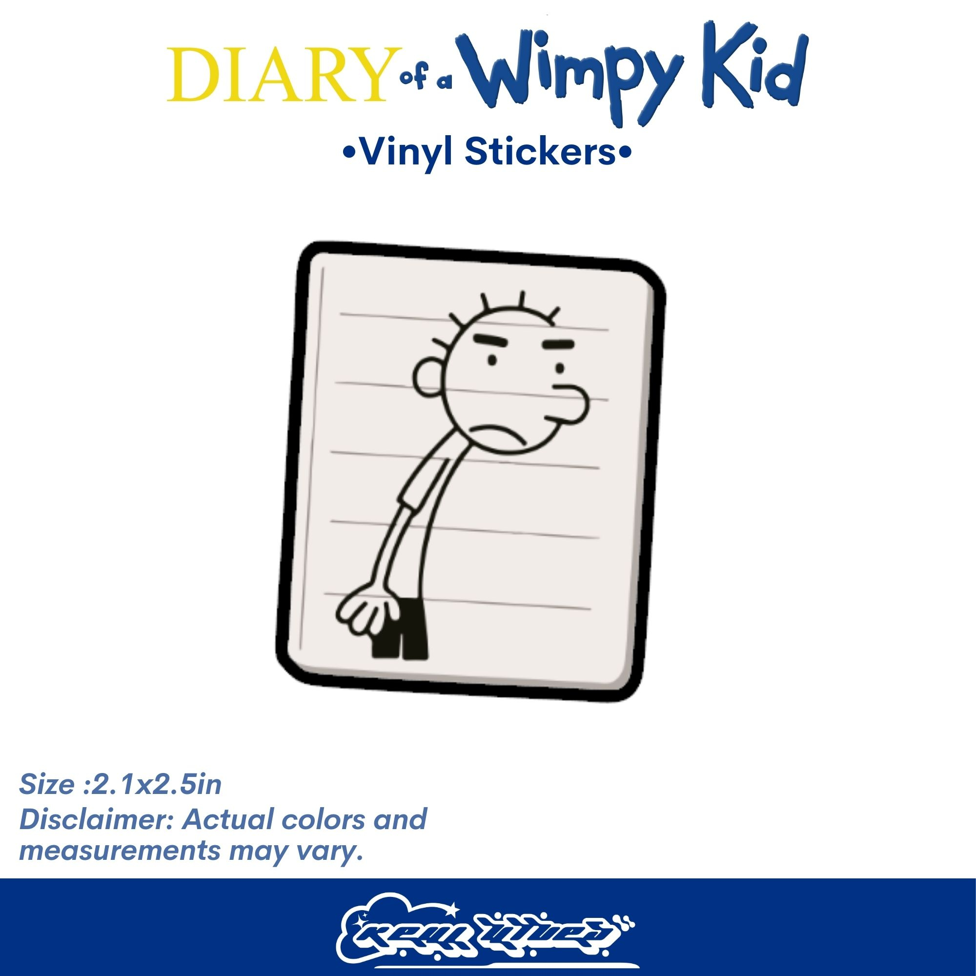 Diary of a Wimpy Kid Sticker Animated Book Cartoons Movies Vinyl ...
