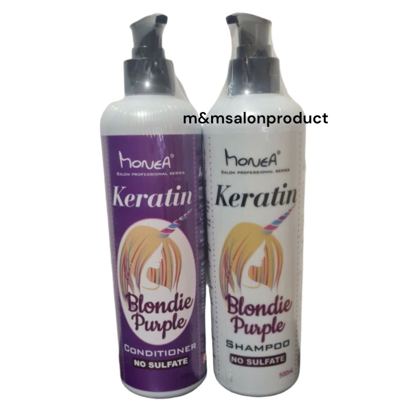 Monea Keratin Purple shampoo/Conditioner 500ml | Shopee Philippines