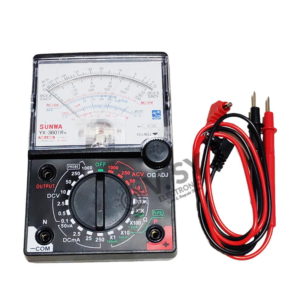SUNWA YX-360TRN Analog Multitester with Free Battery Multimeter Tester ...