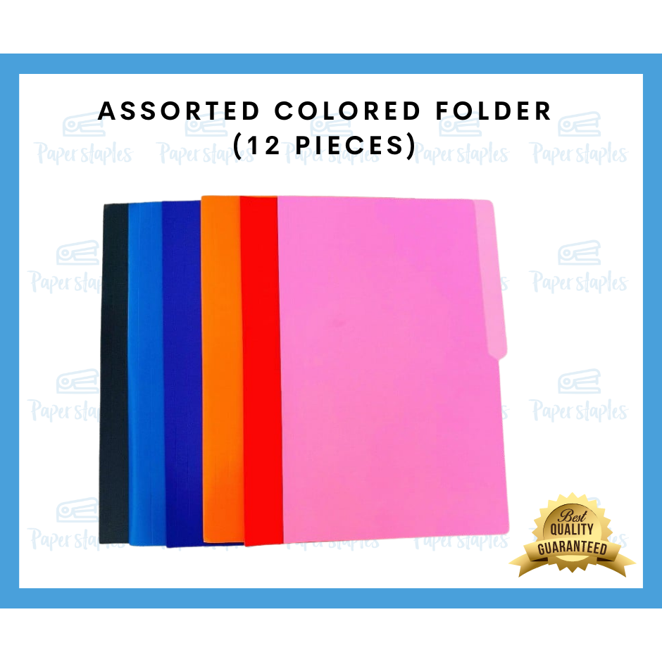 Colored folder assorted (12 pcs) | Shopee Philippines
