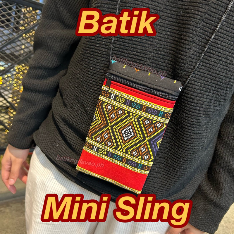 Batik Sling Bag - Small Mini / Cellphone Holder / Davao Souvenir ...