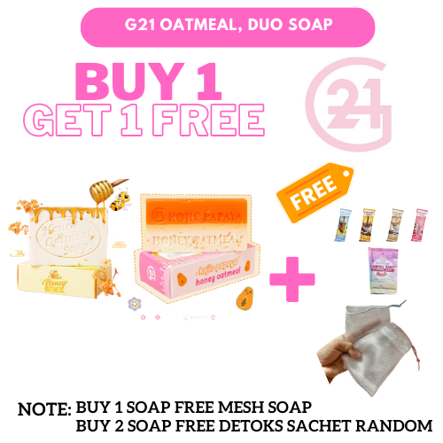 G21 Kojic Papaya + Honey Oatmeal Soap (DUO) (OATMEAL) | Shopee Philippines