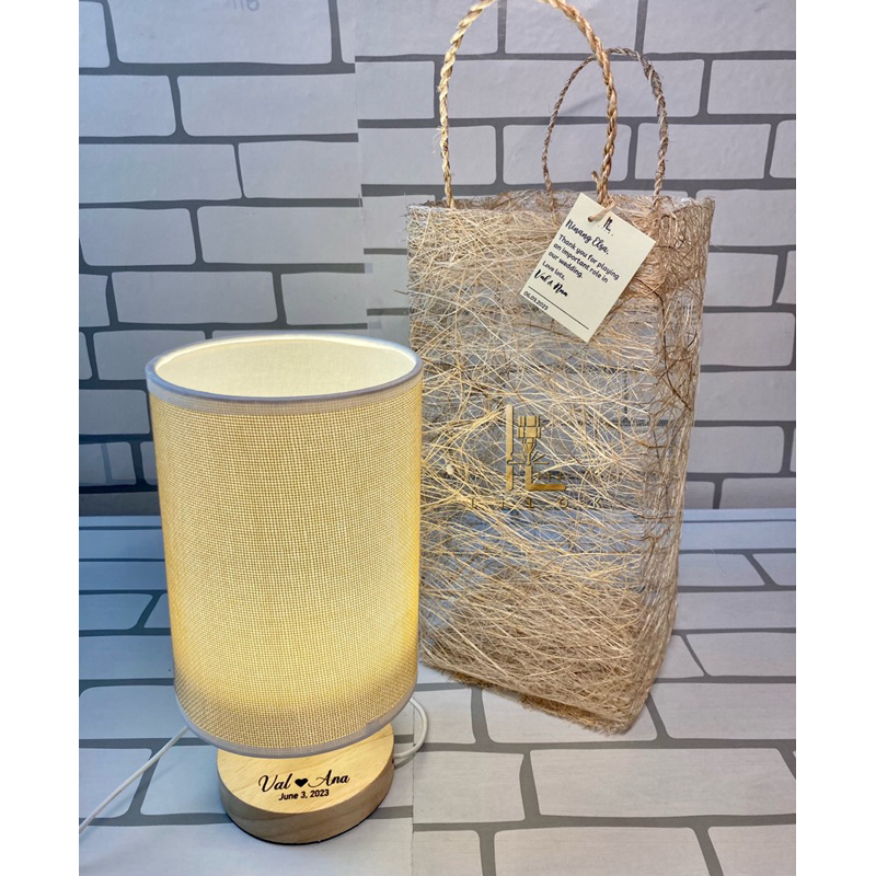 Personalized Night Lamp with Abaca Bag| Laser Engraved | Shopee Philippines