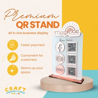 QR Code Stands- High Quality Acrylic QR Standees for Gcash, BDO, BPI, IG, FB, MAYA | Shopee ...